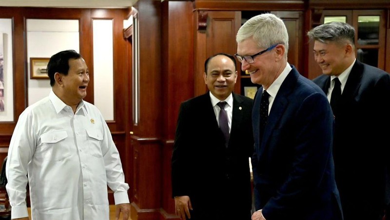 Potret Akrab Pertemuan Prabowo & CEO Apple Tim Cook di Jakarta