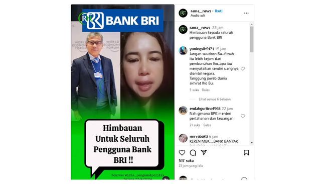 BRI Akan Ambil Tindakan Tegas Terhadap Penyebar Hoaks Uang Nasabah