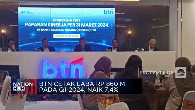 Video: BTN Cetak Laba Rp 860 Miliar pada Q1-2024, Naik 7,4%