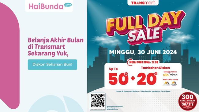 Belanja Akhir Bulan di Transmart Sekarang Yuk, Diskon Seharian Bun!