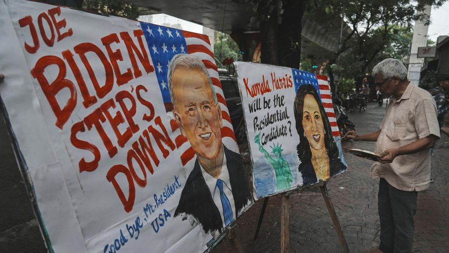 Potret India 'Demam' Kamala Harris, Siap Gantikan Biden di Pilpres AS