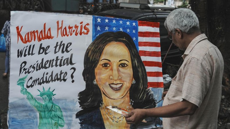 Potret India 'Demam' Kamala Harris, Siap Gantikan Biden di Pilpres AS
