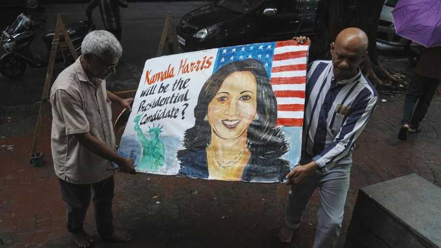 Potret India 'Demam' Kamala Harris, Siap Gantikan Biden di Pilpres AS