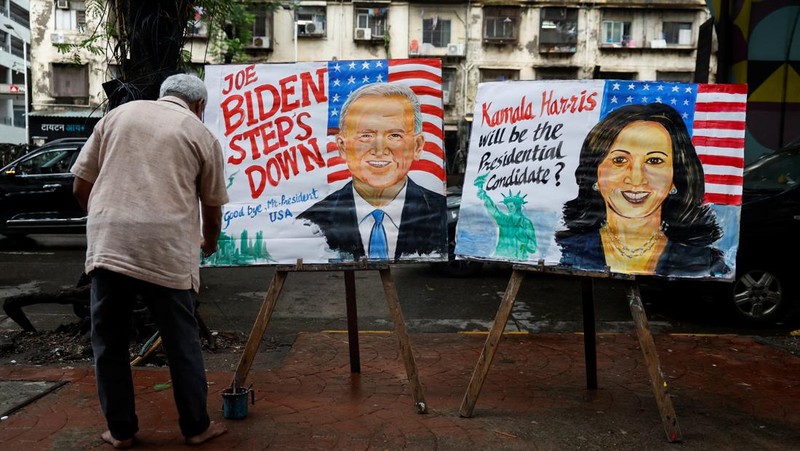 Potret India 'Demam' Kamala Harris, Siap Gantikan Biden di Pilpres AS