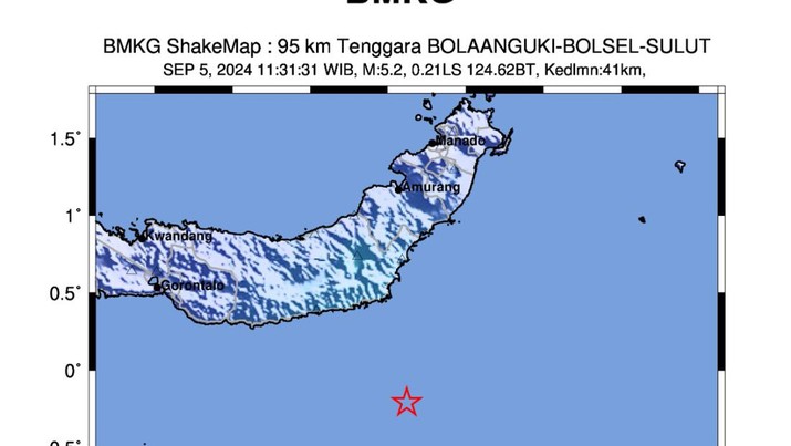 Gempa Tektonik M5,2 Guncang Sulut, Pemicunya Lempeng Laut Maluku