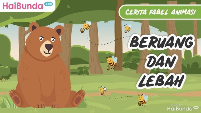 Cerita Fabel Animasi: Beruang dan Lebah
