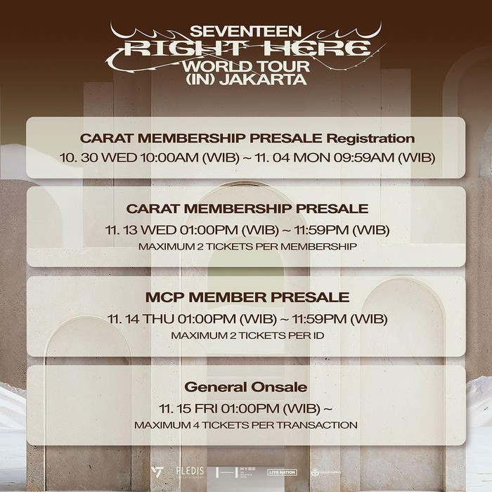 Siap-siap War! SEVENTEEN akan Gelar Konser 'RIGHT HERE' di Jakarta, Simak Detail Harga Tiketnya