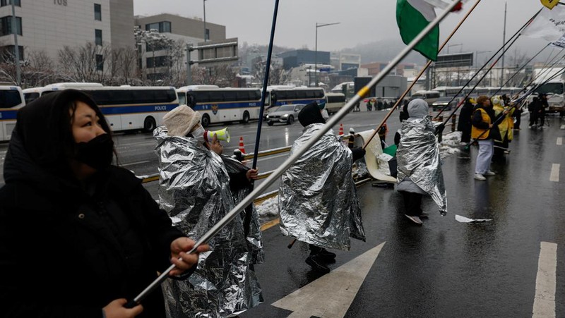 Meski Diterjang Badai Salju, Demonstrasi di Korsel Terus Meledak