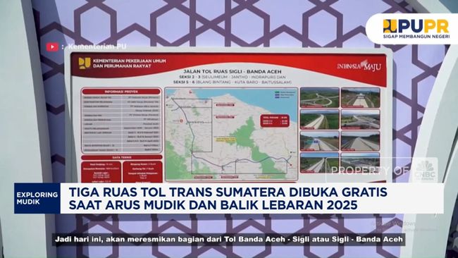 Video: 3 Ruas Tol Trans Sumatera Gratis di Arus Mudik & Balik Lebaran
