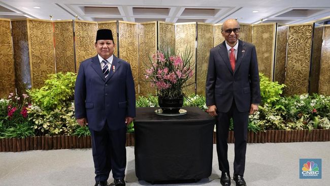 Temui Presiden Tharman, Prabowo Beri Nama Anggrek Dora Sigar Soemitro