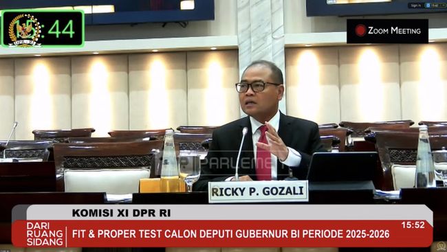 Tok! DPR Pilih Ricky Perdana Gozali Jadi Deputi Gubernur BI