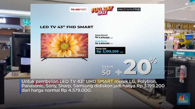 Banting Harga! Hari Ini di Transmart TV LED Diskon Besar