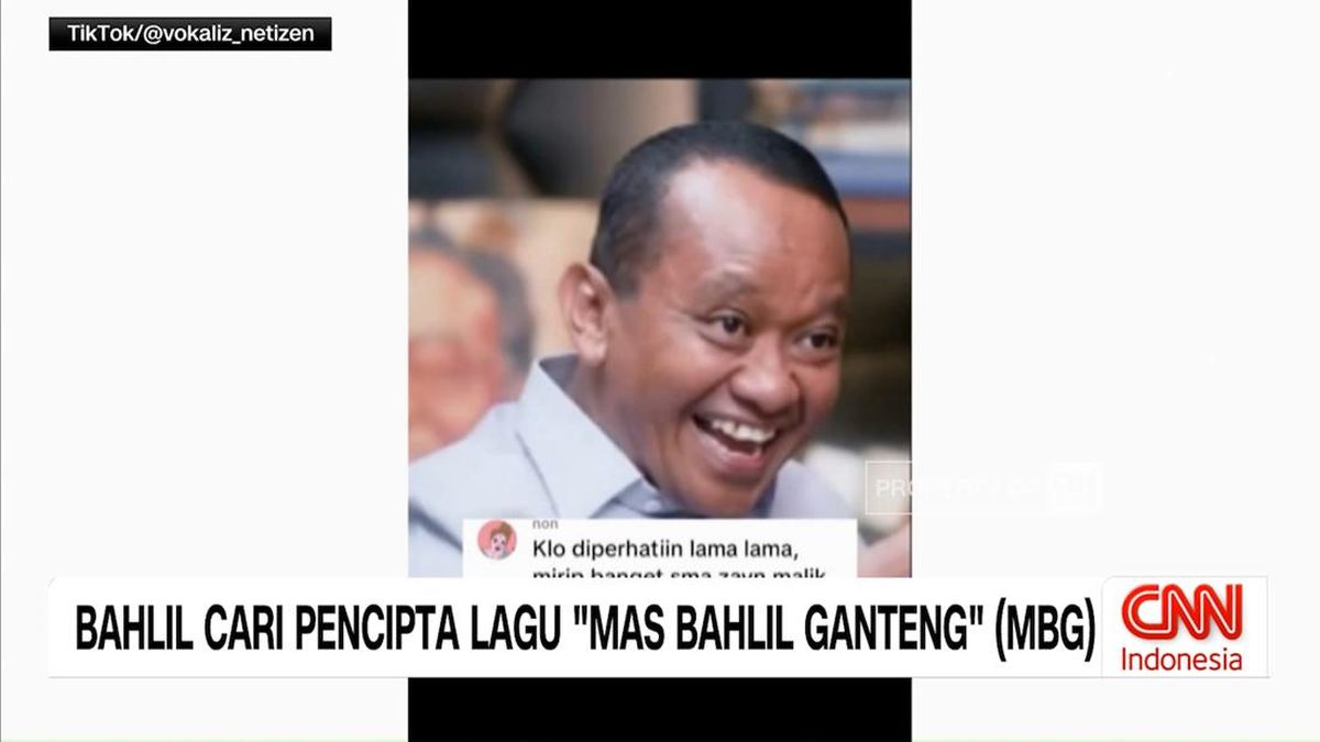 VIDEO: Bahlil Cari Pencipta Lagu "Mas Bahlil Ganteng" (MBG)