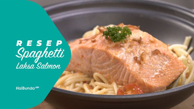 Resep Spaghetti Laksa Salmon