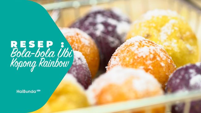 Resep Bola-bola Ubi Kopong Rainbow
