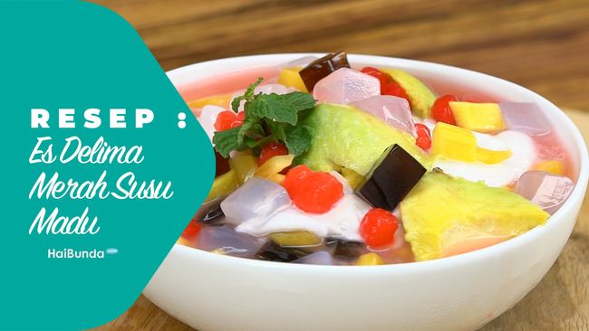 Resep Es Merah Delima Susu Madu